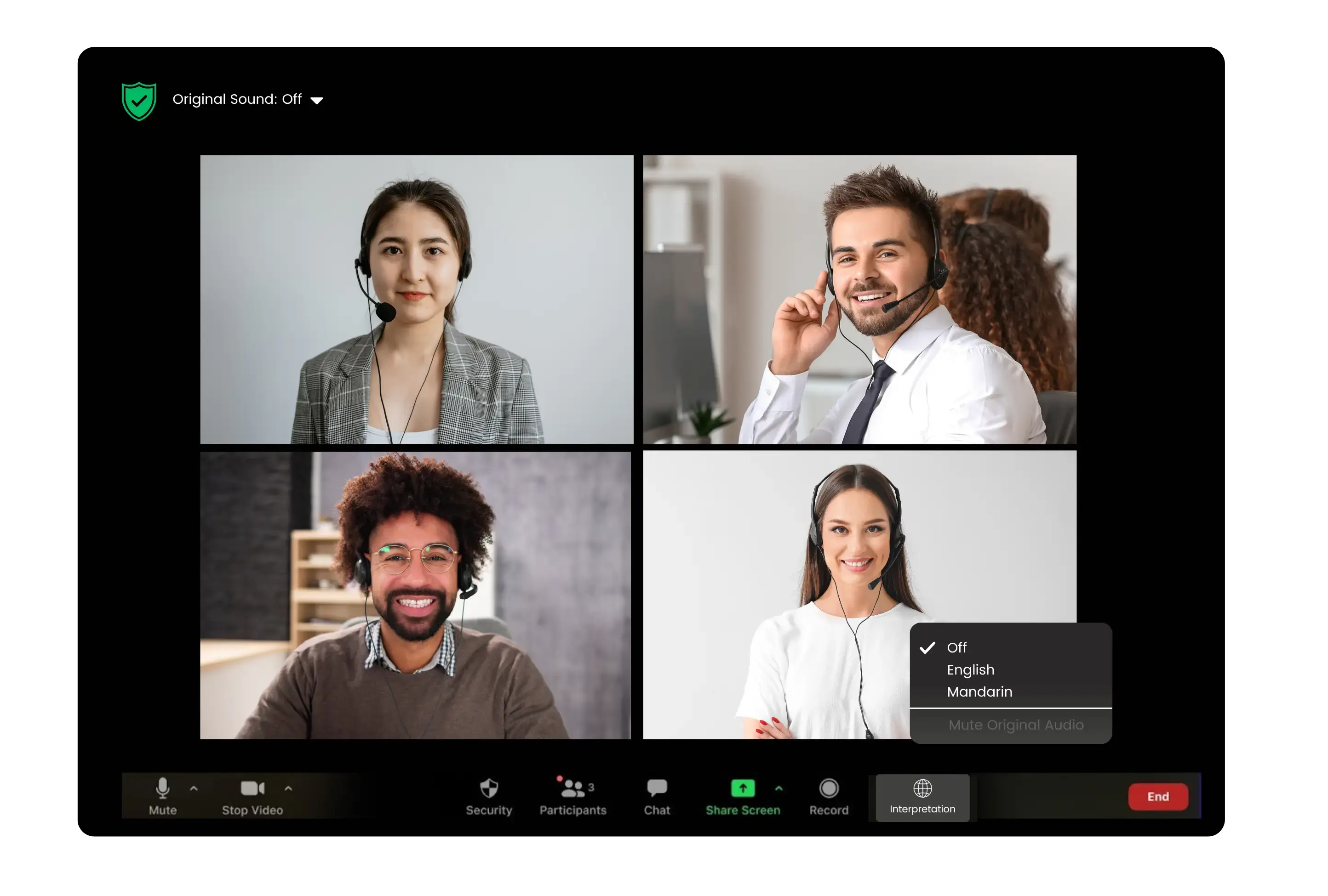 Interpretation and Live Translation for Zoom | Interprefy